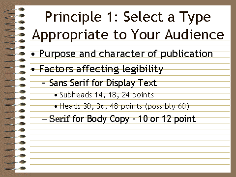 Principle 1: Select a Type Appropriate to Your Audience